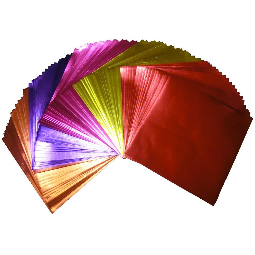 GuCra Foil Color Origami Folding Paper 90 Sheets Set Metallic Reddish ...